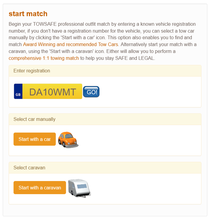Guide to matching your tow car and caravan