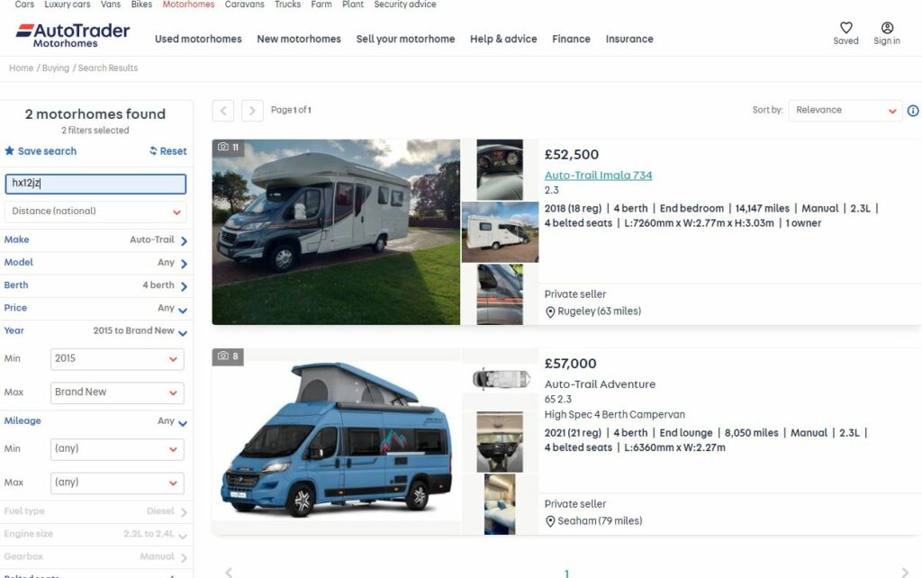 How to sell your motorhome