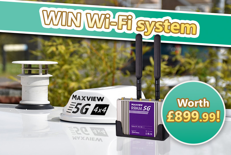 Win Maxview Roam 5G Wi-Fi system for your caravan or motorhome