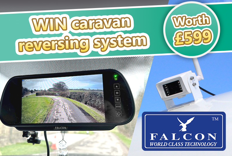 Win Falcon HD wireless rear view camera system for your caravan